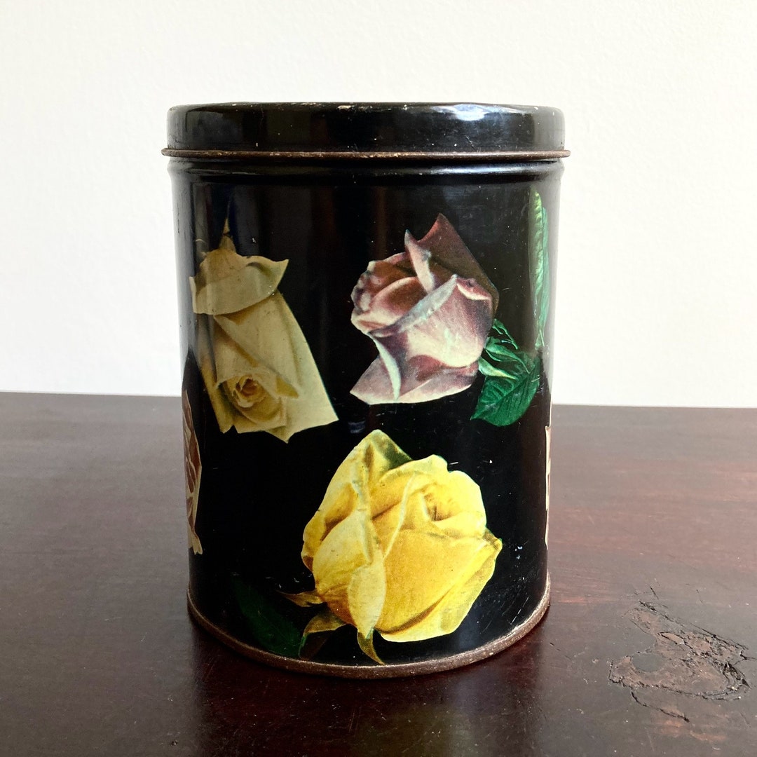 Vintage Roses Tin Box, Vintage Tin Tea Box - Etsy