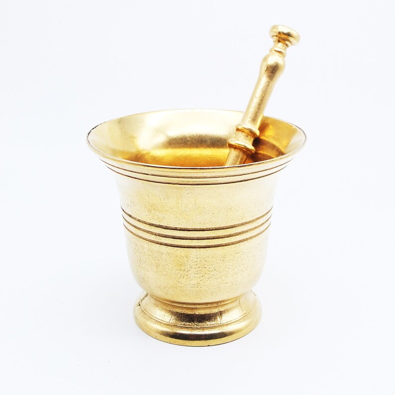 Pharmacy Medical Brass Pilon Antique Brass Pharmacy Mortar and - Etsy