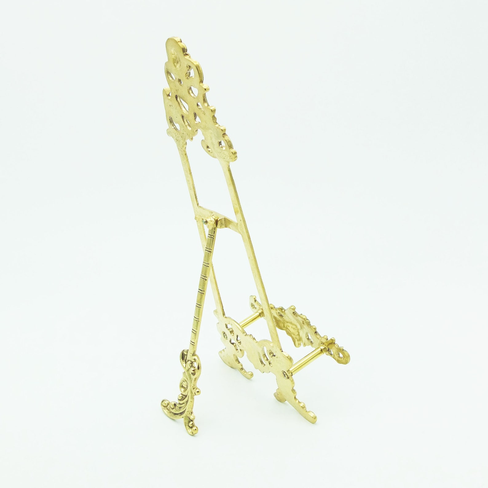 Vintage Plate Display Vintage Brass Frame Stand Book Stand - Etsy