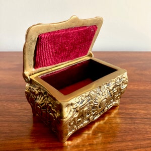 Vintage Solid Brass Ring Box, Brass Box, Vintage Metal Box, Jewelery ...