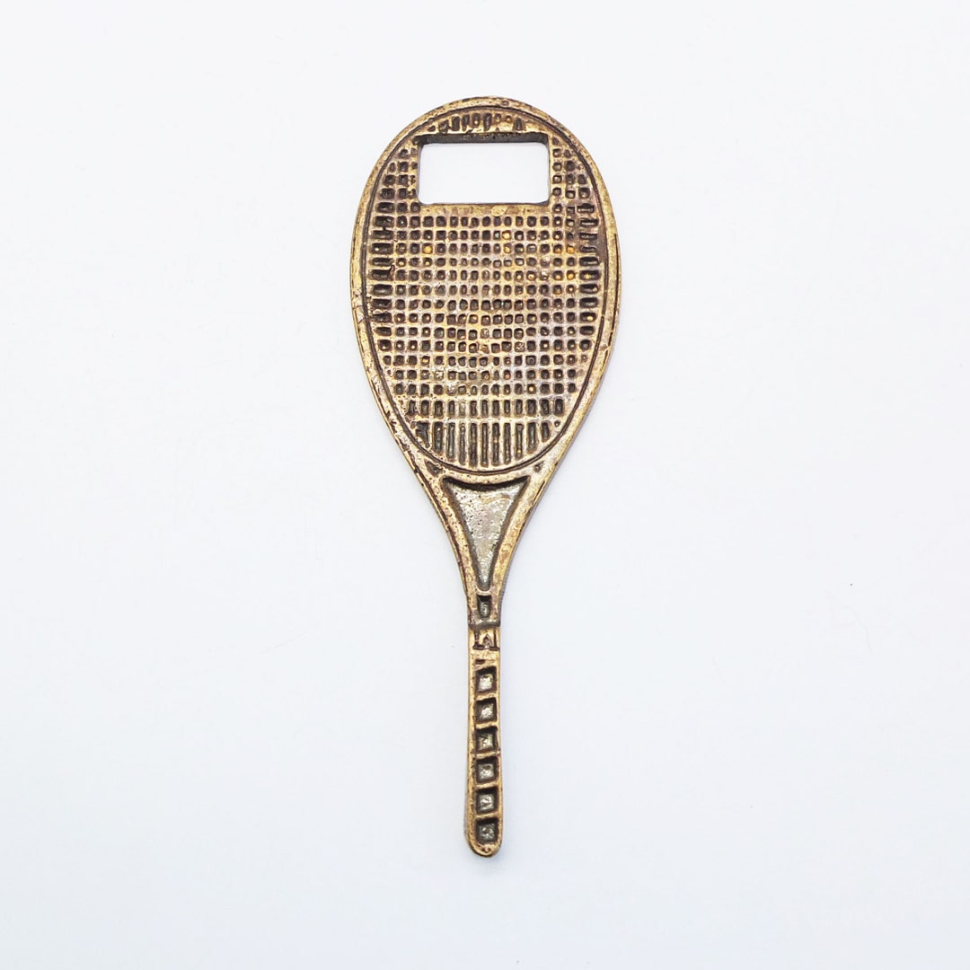 1 Vintage Tennis Racket Racquet Brass Bottle Opener, Vintage Bottle ...