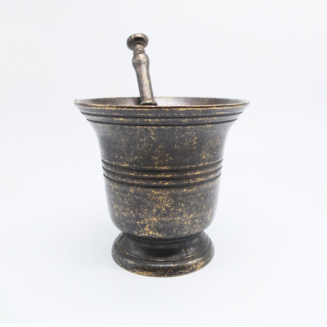 Pharmacy Medical Brass Pilon, Vintage Brass Pharmacy Mortar and Pestle ...