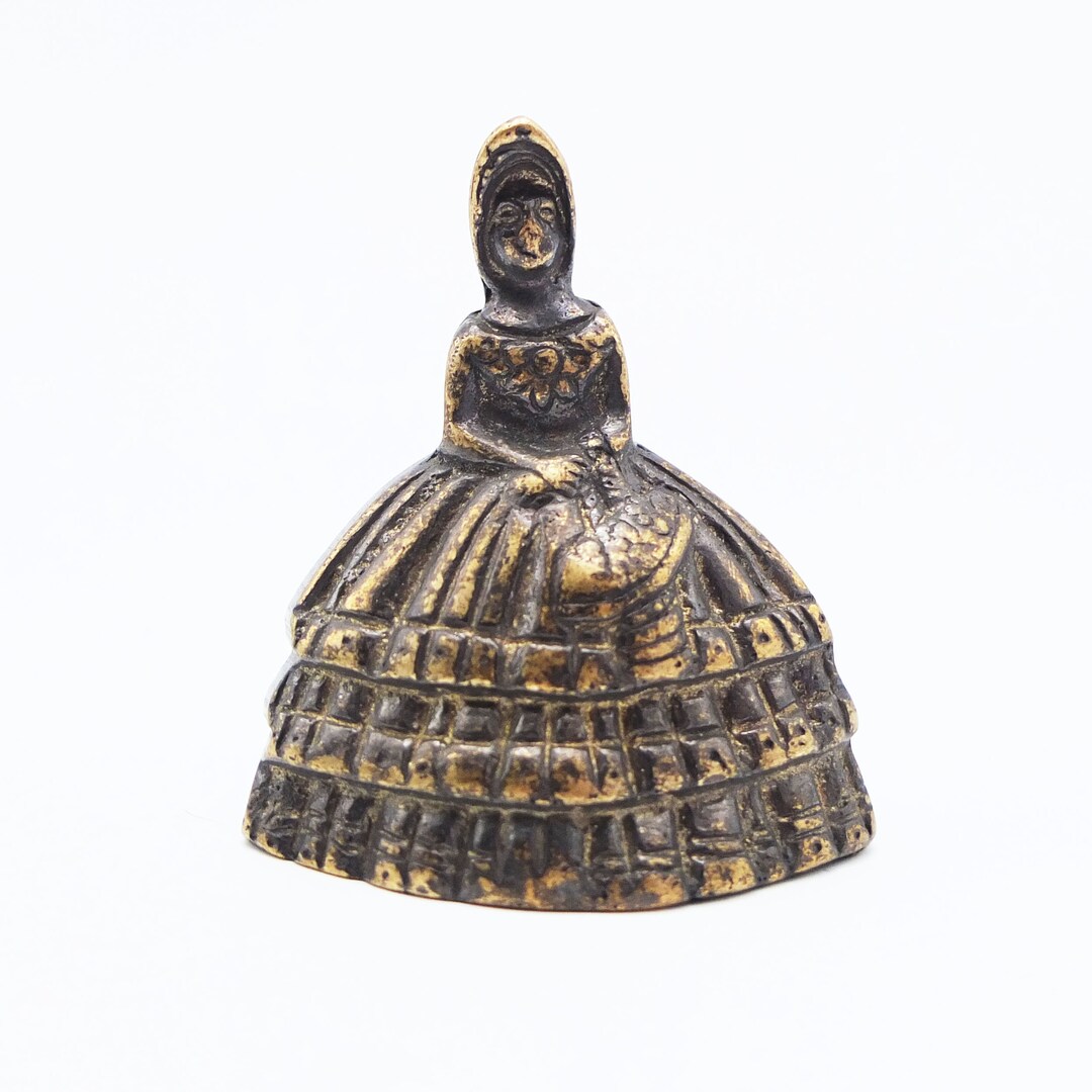 Vintage Lady Brass Table Dinner Bell, Room Brass Bell, Vintage Metal ...