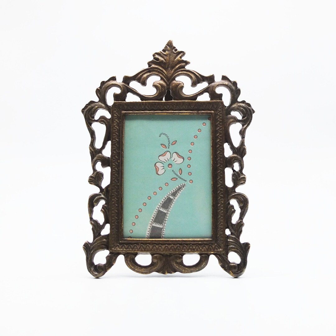 Vintage Imperial Style Solid Brass Photo Frame, Vintage Metal Picture ...