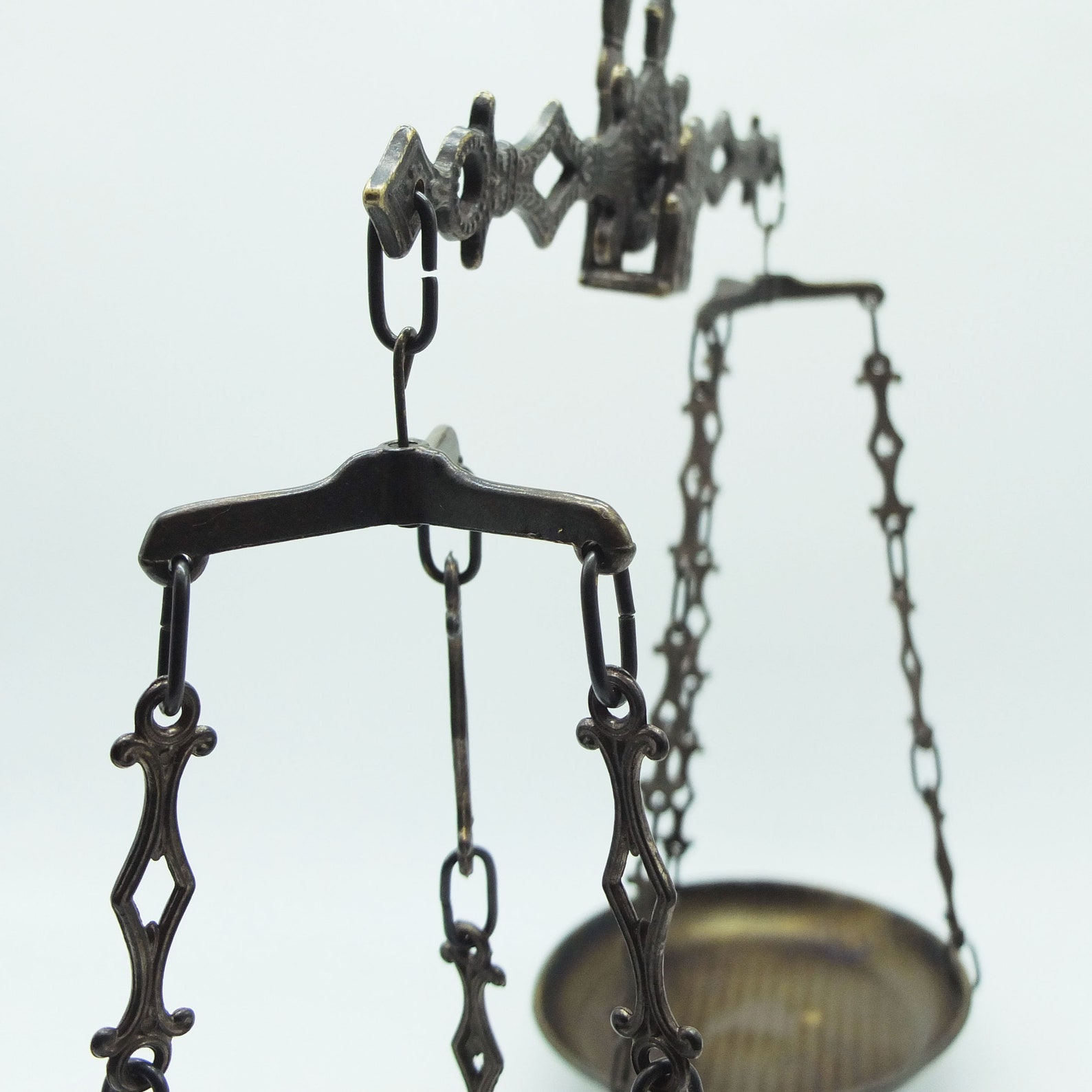 HUGE Vintage Brass Wall Scale Decorative Hanging Weighing | Etsy