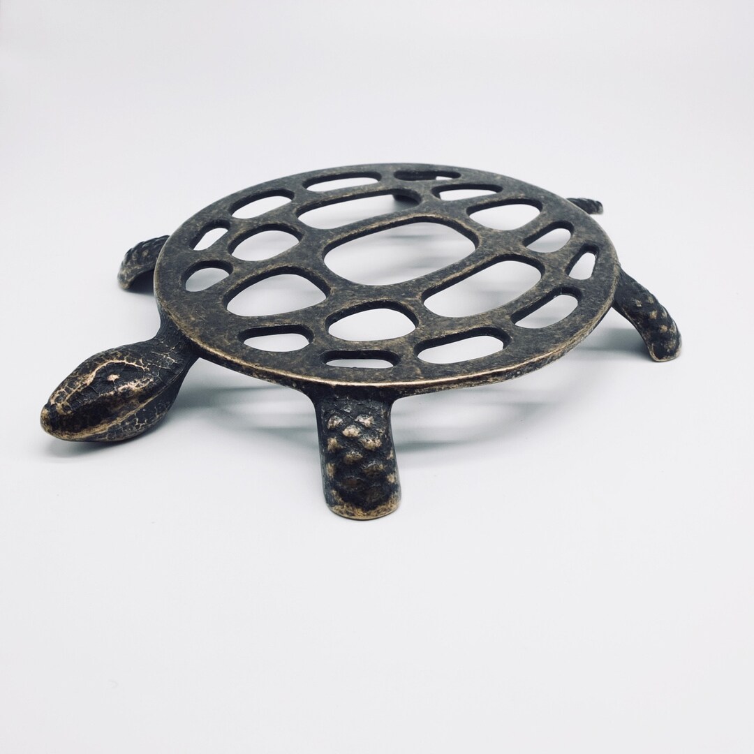 Vintage Brass Turtle Trivet, Brass Pot Holder, Brass Turtle, Brass ...