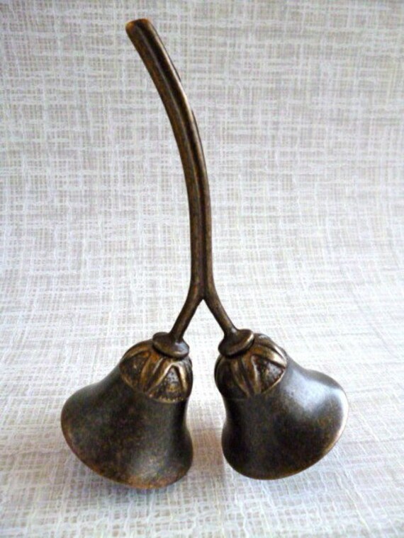 Vintage Brass Table Dinner Bell Metal Room Bell Strawberry | Etsy