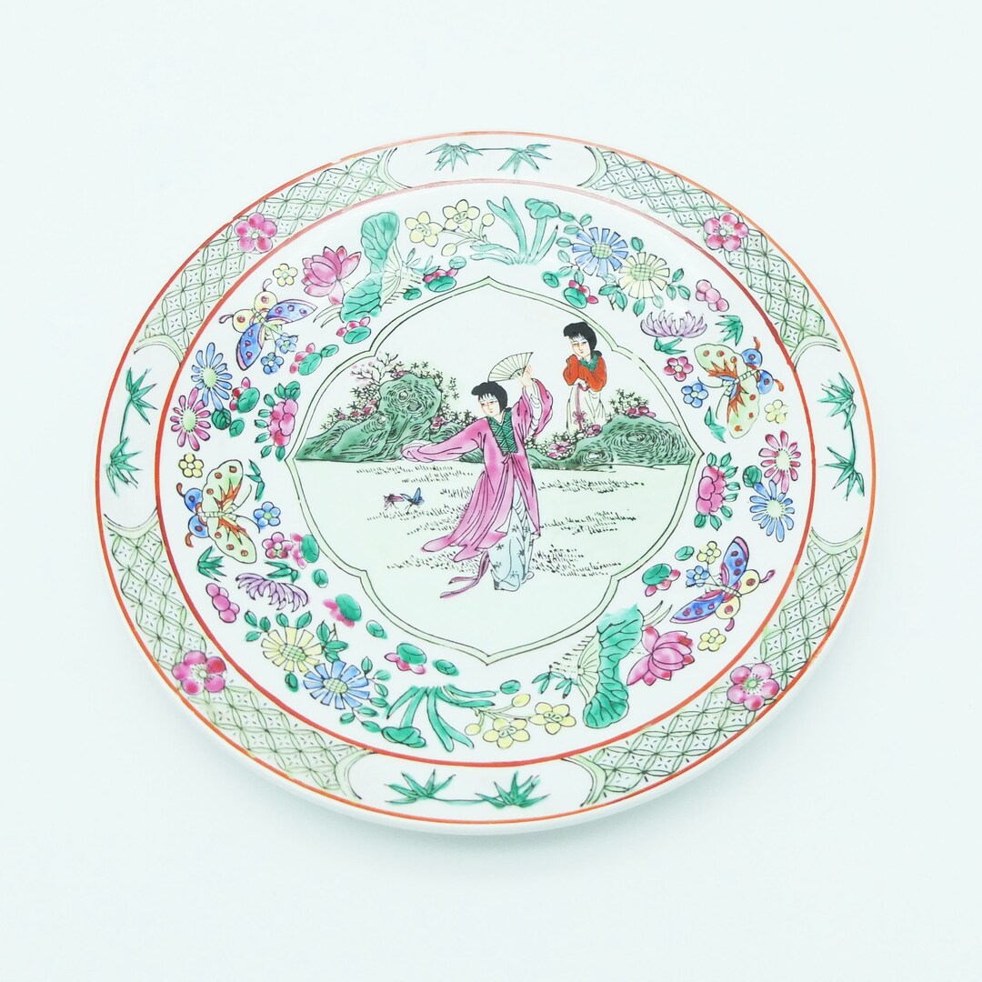 Antique Bone China Hand Painted Porcelain Plate //// Macau Macao ...