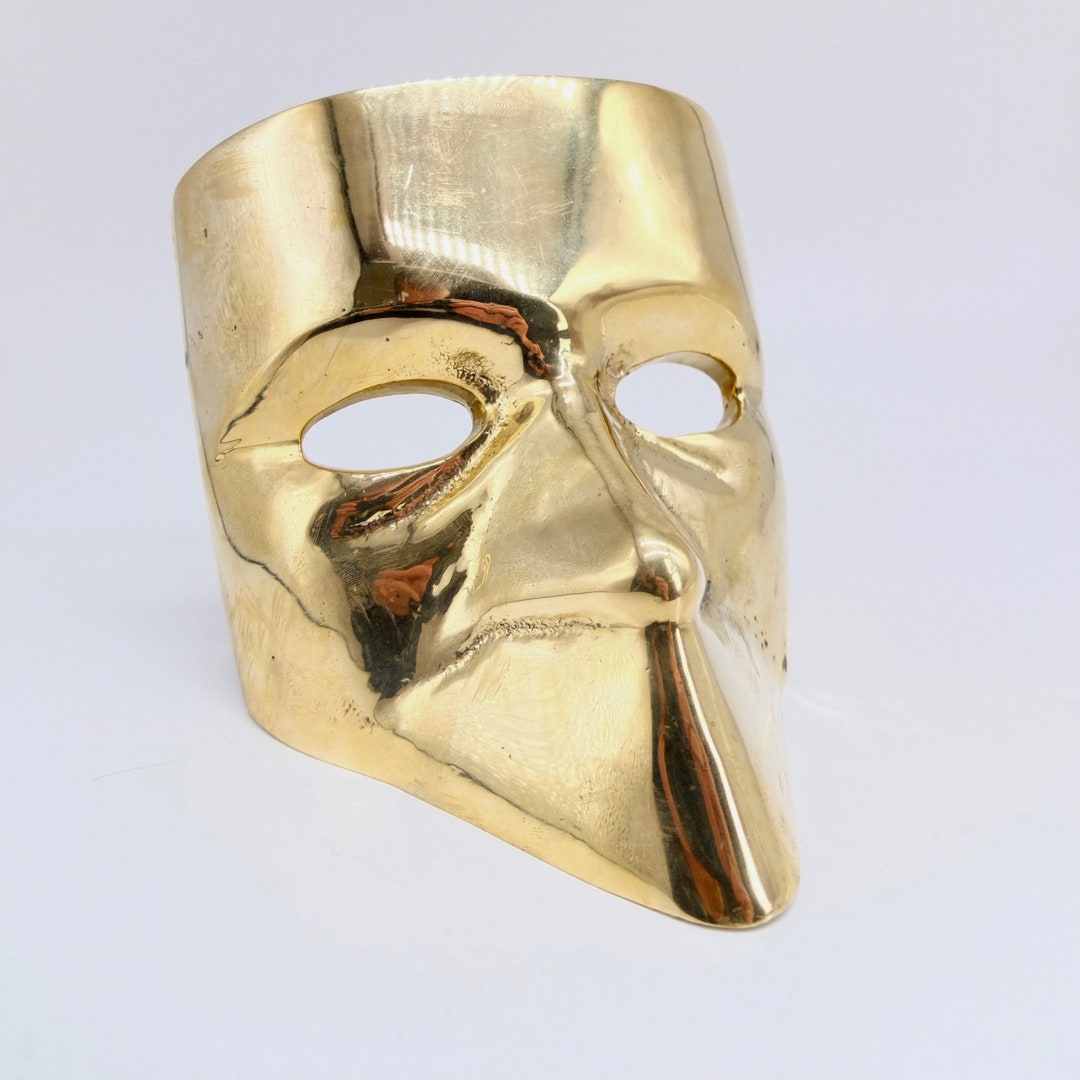 Vintage Brass Mask Sculpture, Mask Collection, Metal Mask, Mask Décor ...
