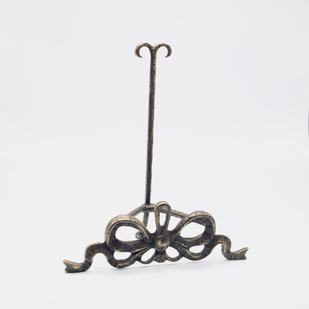 Vintage Brass Plate Holder, Brass Dish Mount Display, Plate Display ...