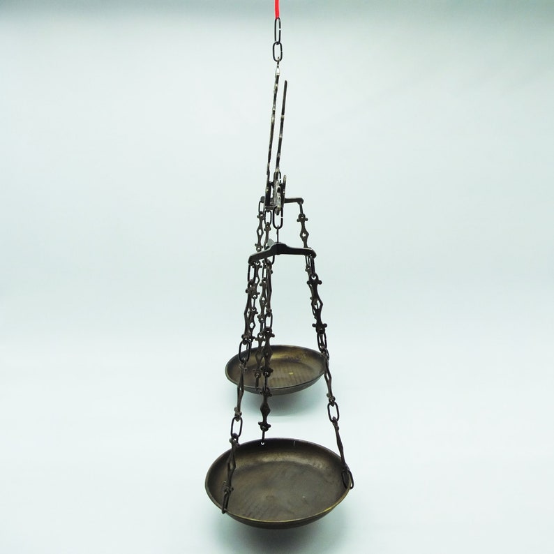 HUGE Vintage Brass Wall Scale Decorative Hanging Weighing | Etsy