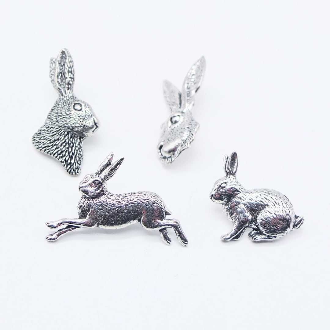 Vintage Pin Hare, Pin Rabbit, Rabbit Hat Pin, Hare Tie Clip /// Rabbit ...