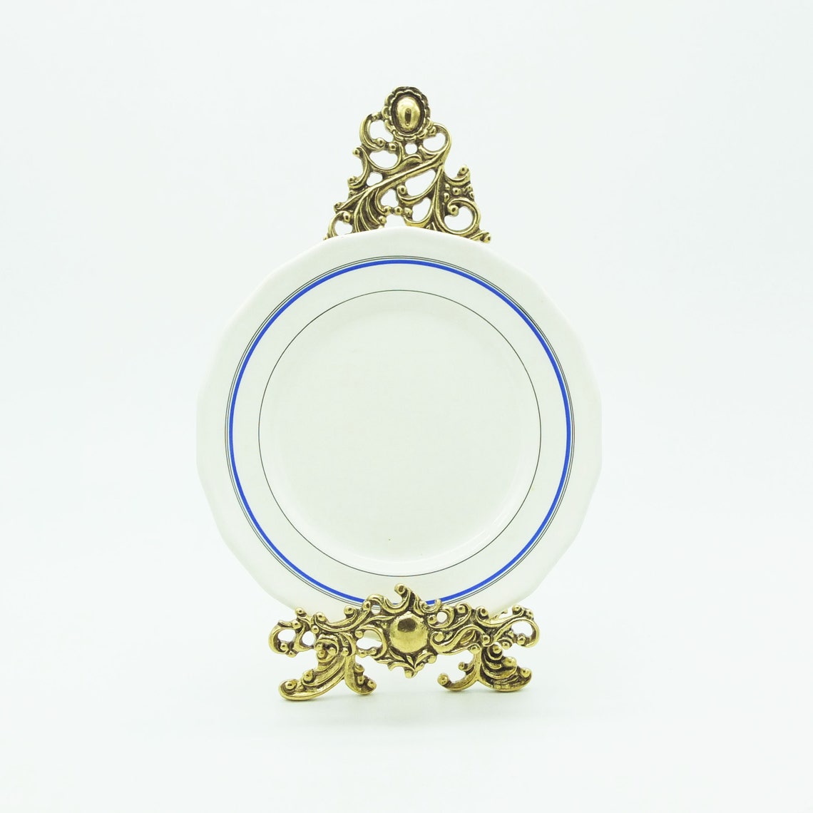 Vintage Plate Display Vintage Brass Frame Stand Book Stand - Etsy