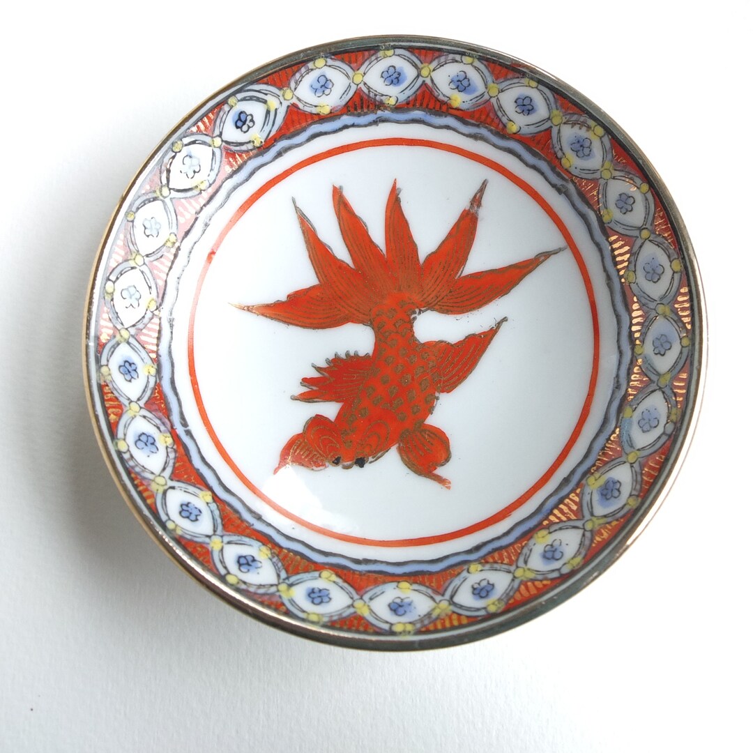 Antique Hand Painted Macao Plate, Porcelain Ring Dish, Oriental ...