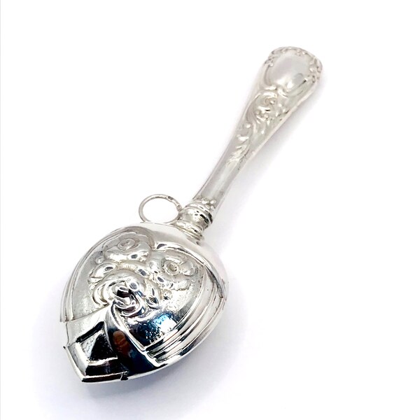 Silver Rattle - Etsy