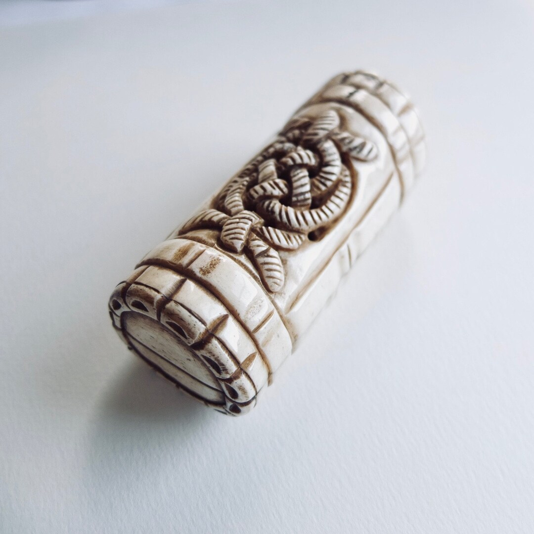 Vintage Hand-carved Bone Box - Etsy