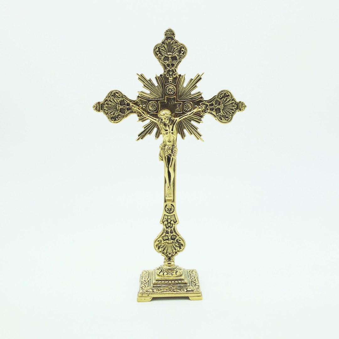 Vintage Metal Crucifix, Vintage Crucifix, Vintage Brass Crucifix ...