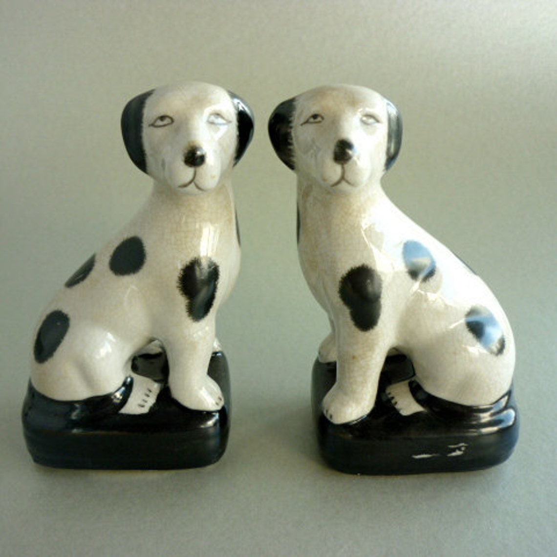Vintage Pair of Porcelain Dogs - Etsy