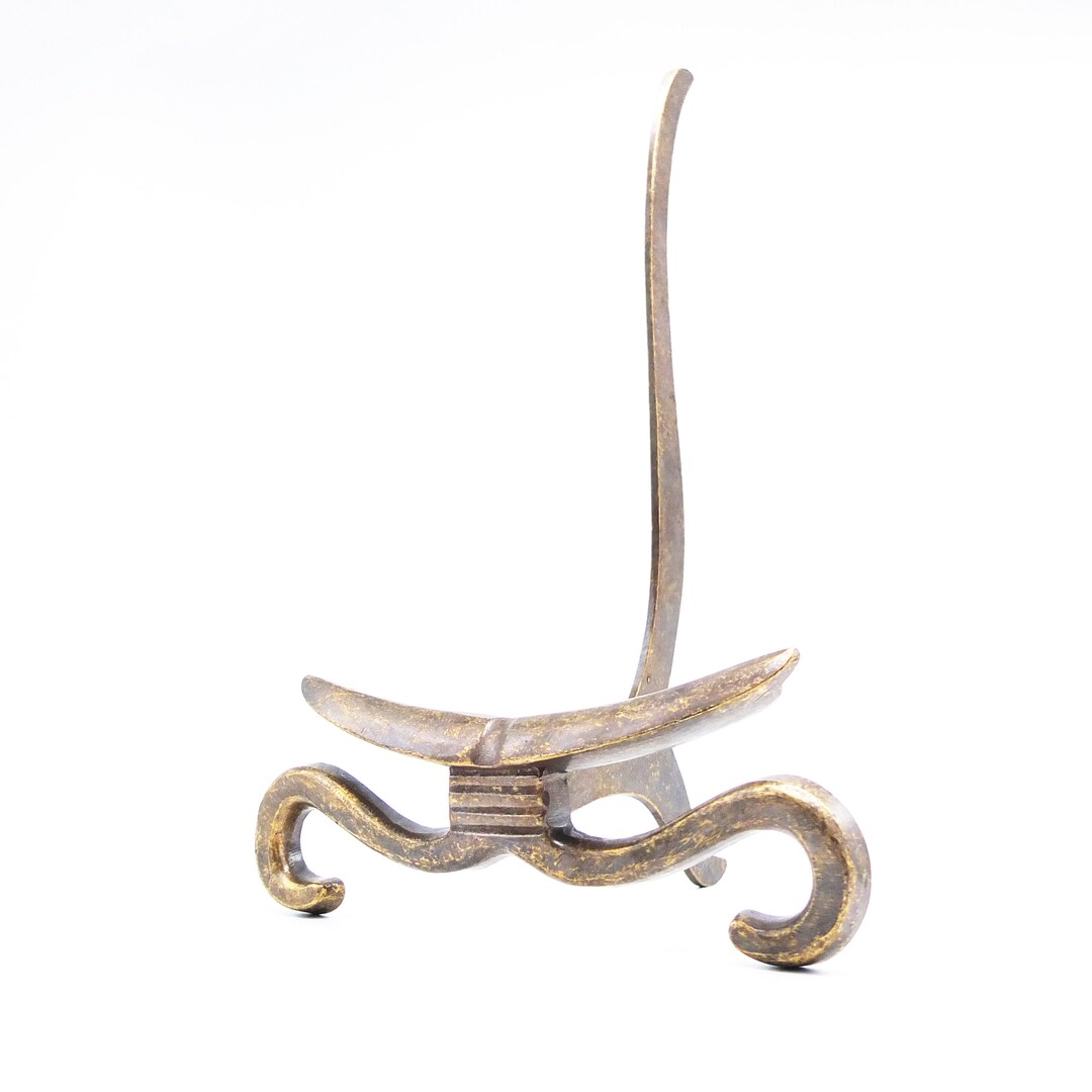 Vintage Brass Plate Holder, Brass Plate Mount Display, Plate Display ...