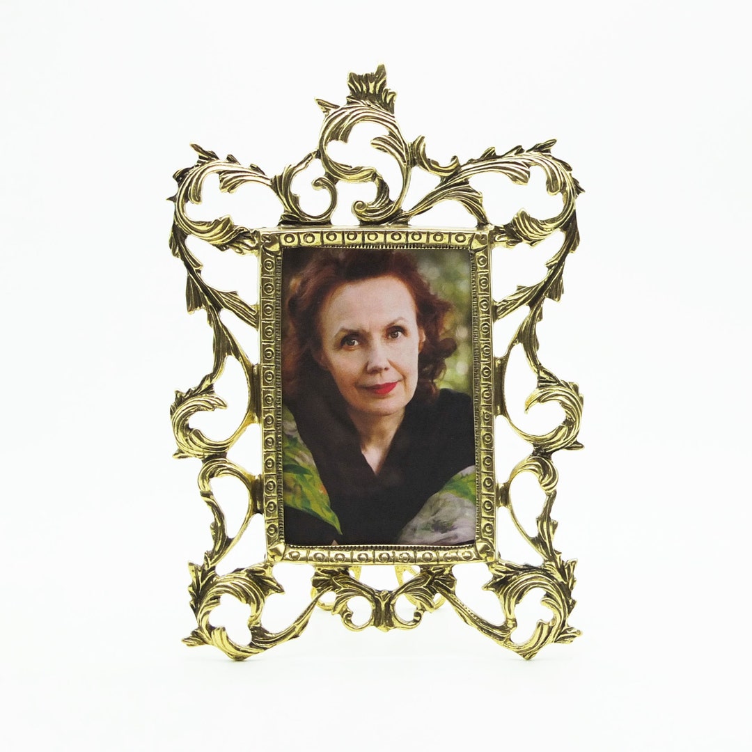 Vintage Big Picture Frame, Brass Photo Frame, Tabletop Frame - Etsy