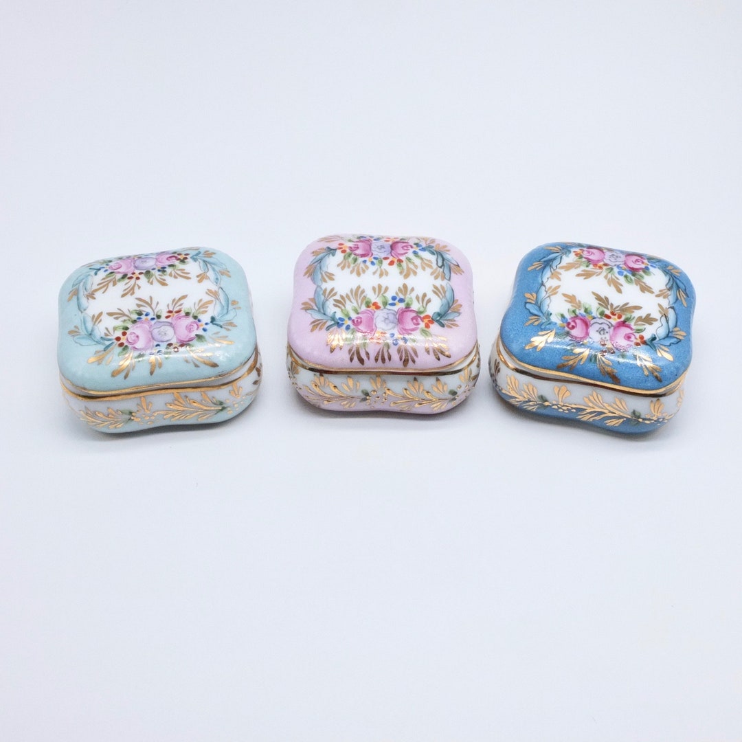 Vintage Hand Painted Porcelain Jewlery Box, Vintage Porcelain Box - Etsy