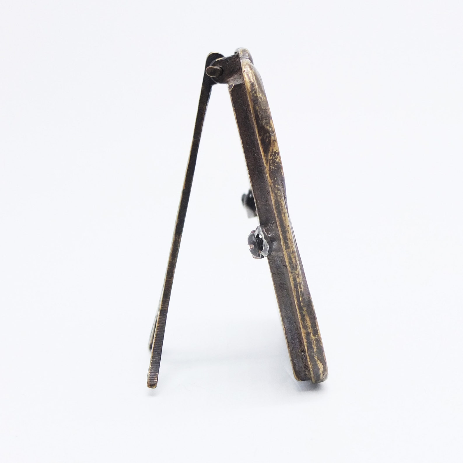 Vintage Brass Picture Frame /// Ribbon Photo Frame - Etsy