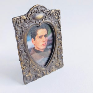 Vintage Solid Brass Photo Frame, Valentines Photo Frame, Heart Shaped ...