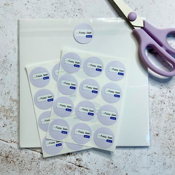 1 inch Logo Stickers Custom Sticker Pack Shop Branding | Etsy