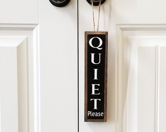 Quiet please sign | Etsy