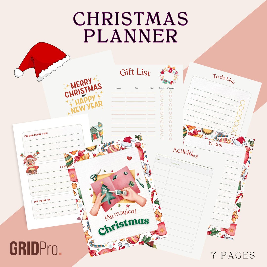 Xmas Planner Printable Christmas Journal Pages Christmas Planning ...