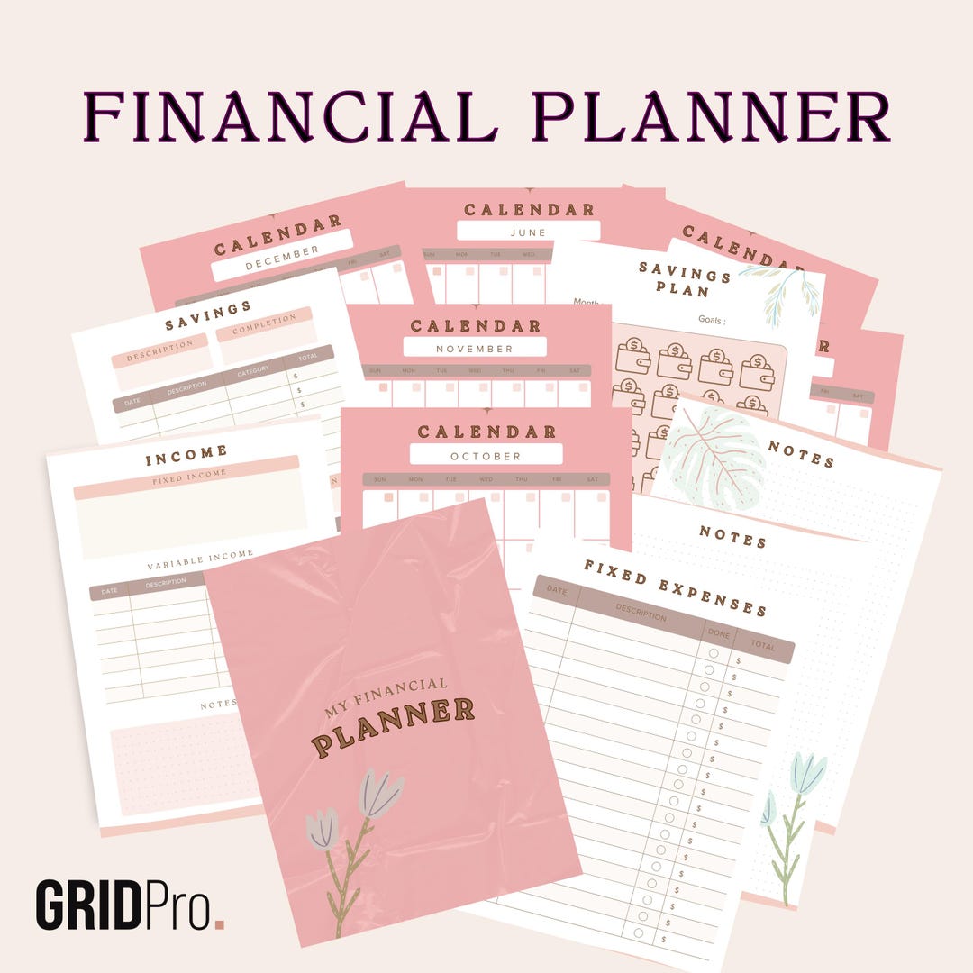Financial Planner Printable Financial Journal Pages Financial Planning ...
