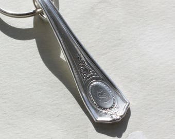 Monogrammed Key Chain Spoon Key Chain Silverware Key Ring | Etsy