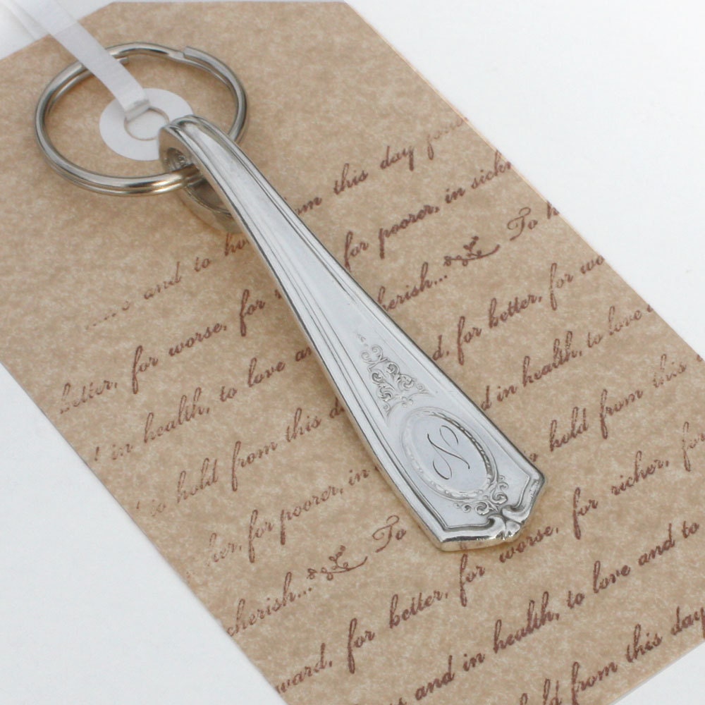 Monogrammed Key Chain Spoon Key Chain Silverware Key Ring | Etsy