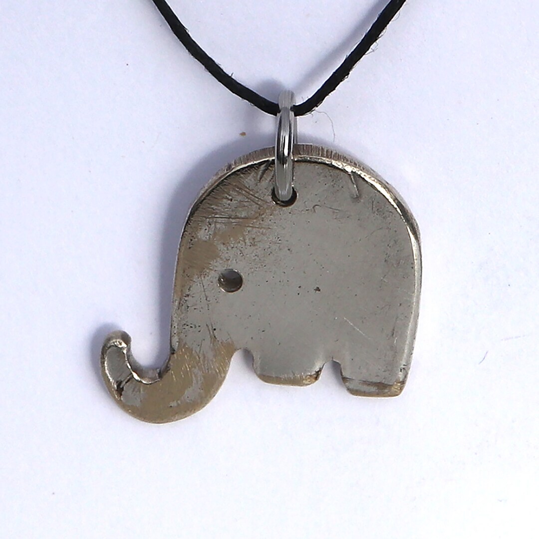 Elephant Pendant, Fork Jewelry, Elephant Necklace, Silver Elephant ...