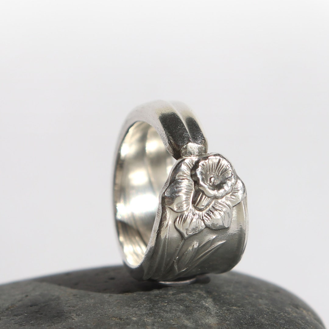 Vintage Spoon Ring, Silverware Ring, Vintage Ring, Daffodil, Statement ...