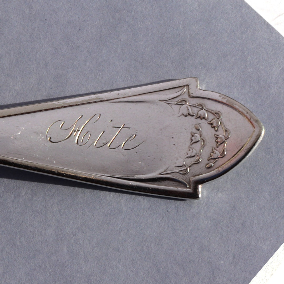 Spoon Keychain Silverware Key Chain Spoon Key Ring Vintage Silver Plate ...