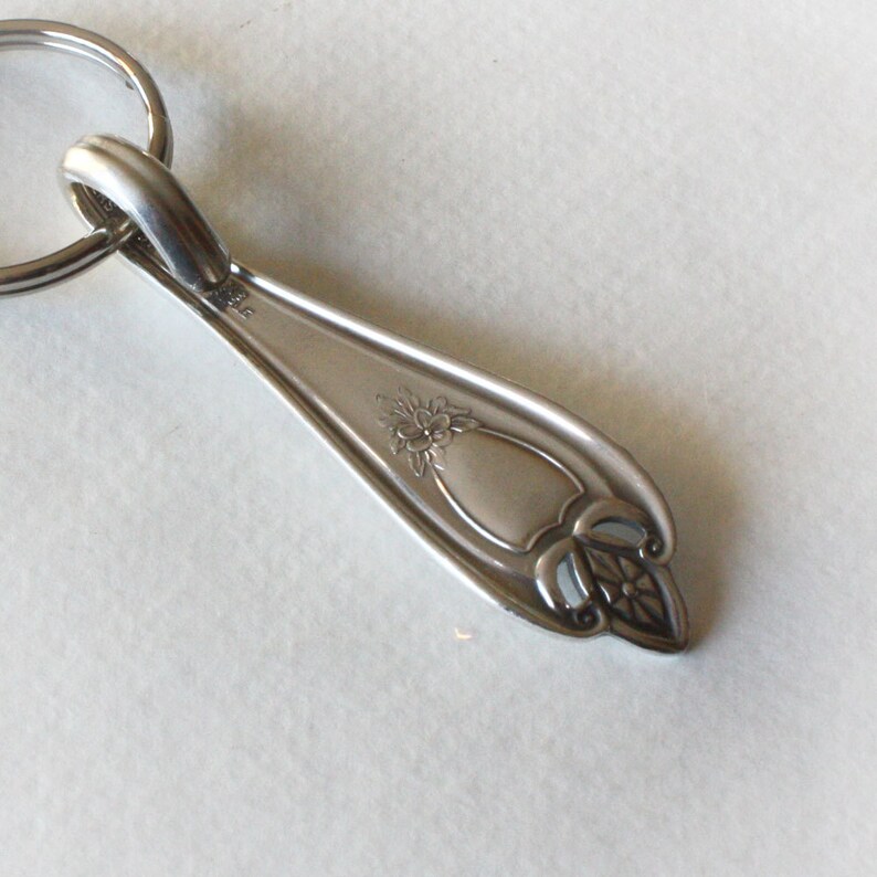 Spoon Key Chain Spoon Key Ring Vintage Silver Plate Silverware - Etsy