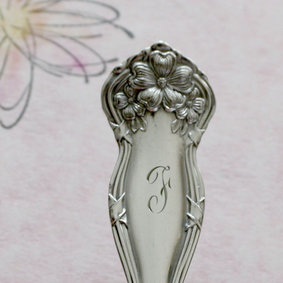 F Monogram Spoon Key Chain Spoon Key Ring Silverware Keychain ...