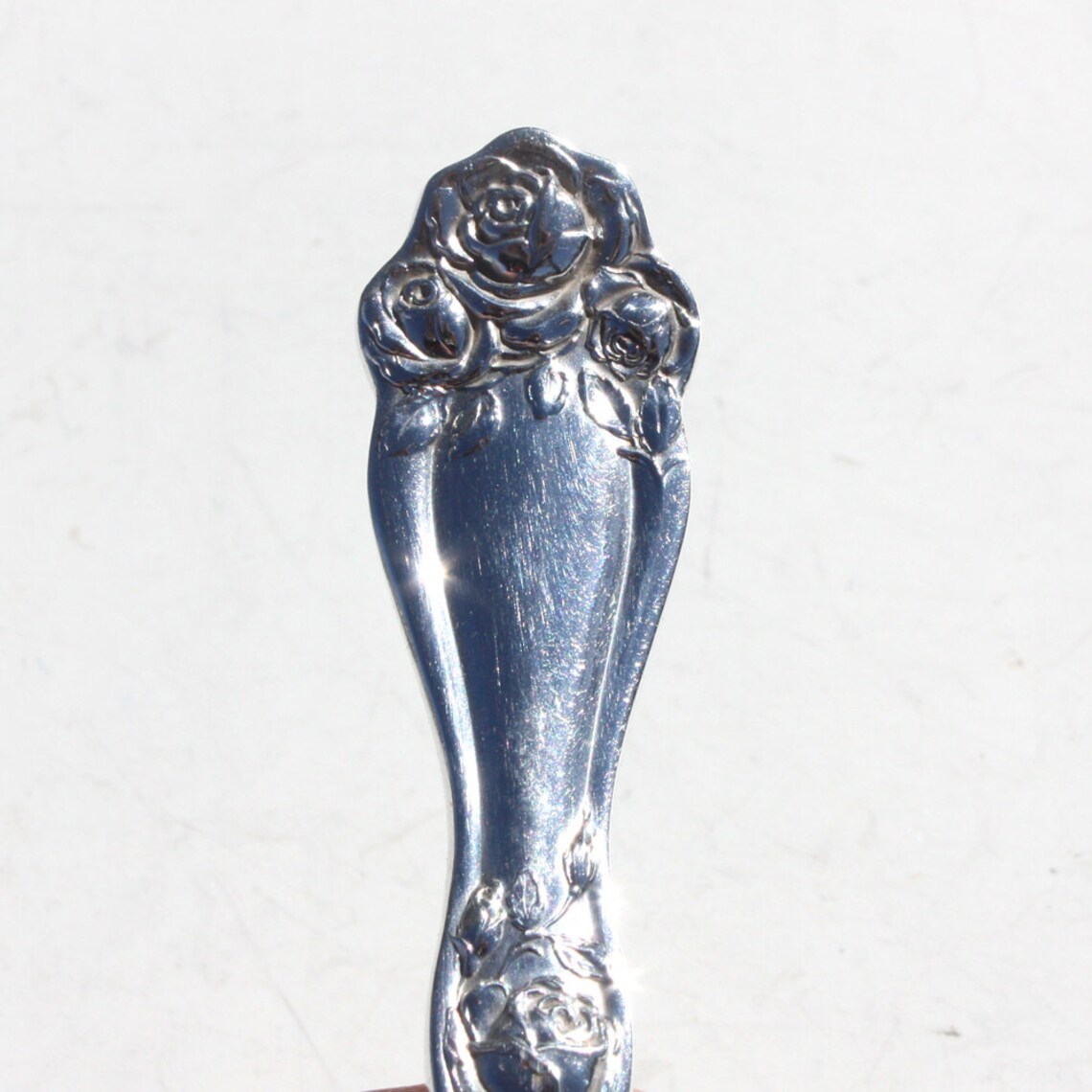 Spoon Keychain Silverware Key Ring American Beauty Rose - Etsy