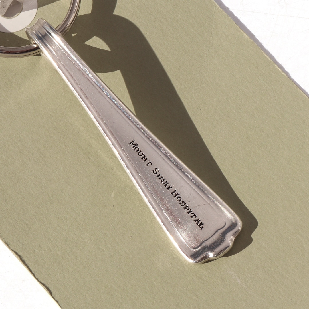 Mt. Sinai Hospital Silverware Keyring, Silverware Keychain, Spoon Key ...
