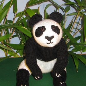 Instant Digital File PDF Download Panda Bear Toy Pdf Knitting Pattern ...
