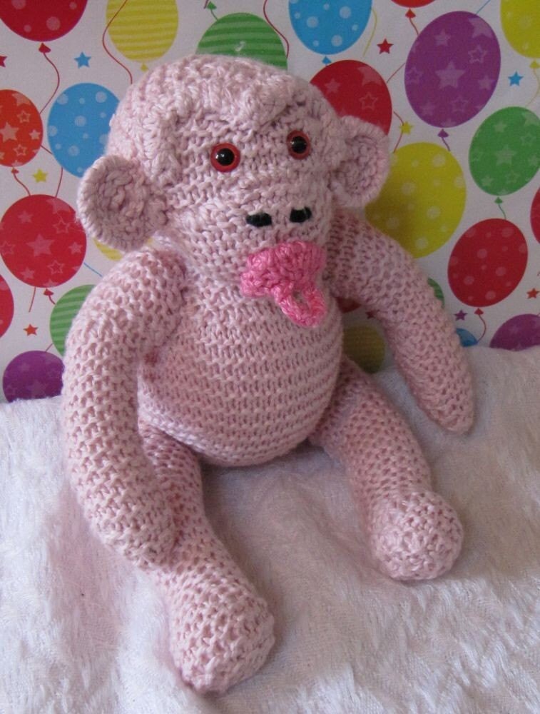 Madmonkeyknits Cherry Baby Chimpanzee Toy Animal Pdf Knitting - Etsy