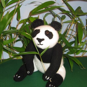 Instant Digital File PDF Download Panda Bear Toy Pdf Knitting Pattern ...