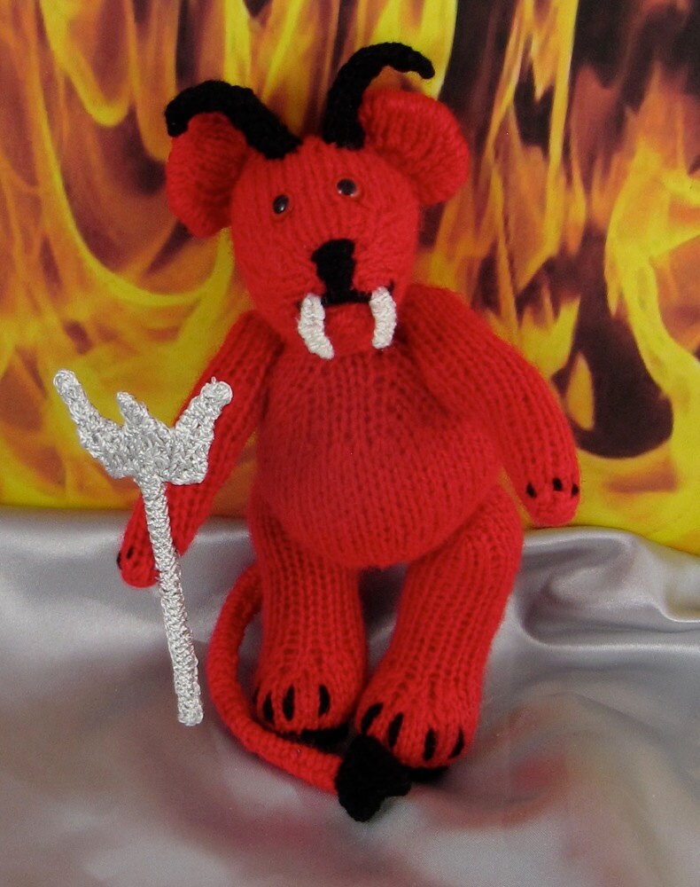 Instant Digital File Pdf Download Knitting Pattern-red Devil - Etsy