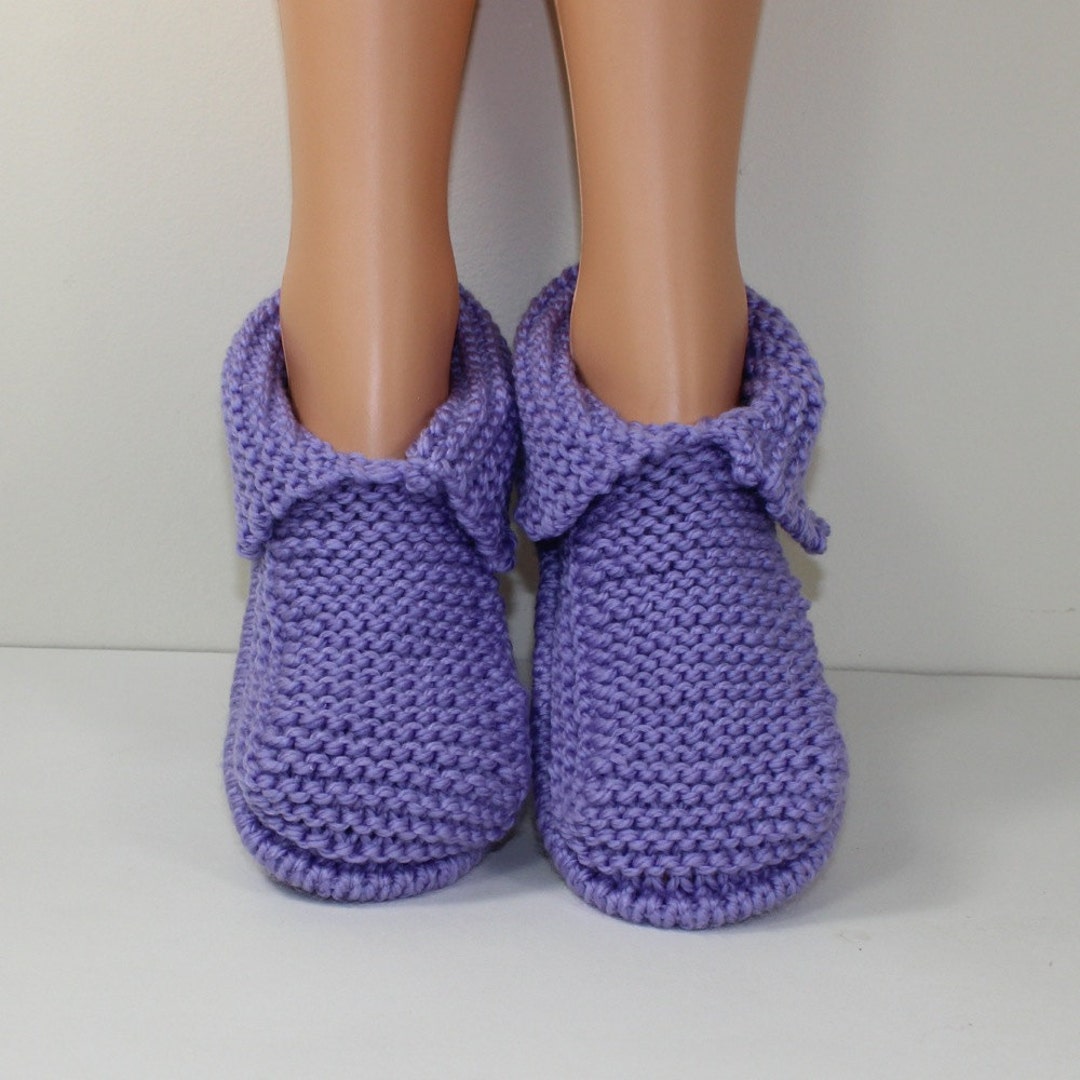 Adult Chunky Slippers Knitting Pattern by Madmonkeyknits Instant ...