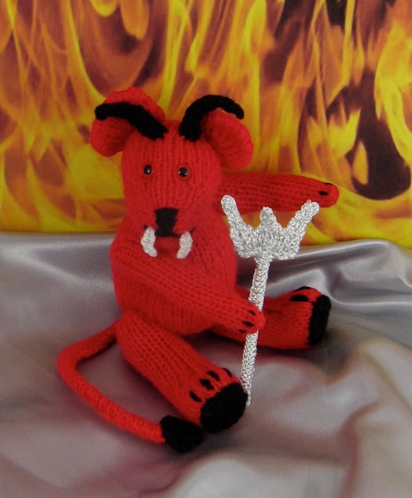 Instant Digital File Pdf Download Knitting Pattern-red Devil - Etsy