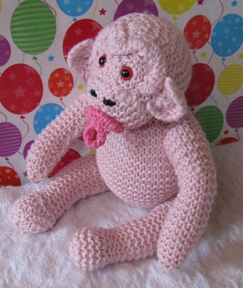 Madmonkeyknits Cherry Baby Chimpanzee Toy Animal Pdf Knitting - Etsy