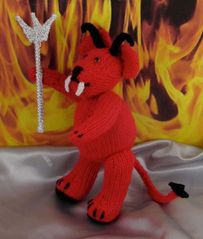 Instant Digital File Pdf Download Knitting Pattern-red Devil - Etsy