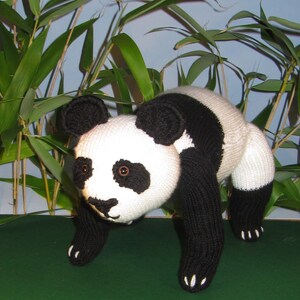 Instant Digital File PDF Download Panda Bear Toy Pdf Knitting Pattern ...