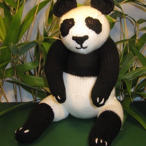 Instant Digital File PDF Download Panda Bear Toy Pdf Knitting Pattern ...